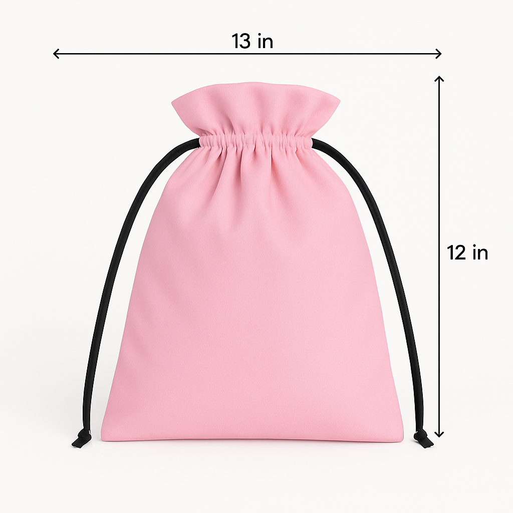 Baby Pink Satin Drawstring Bag – Satin By Sarah